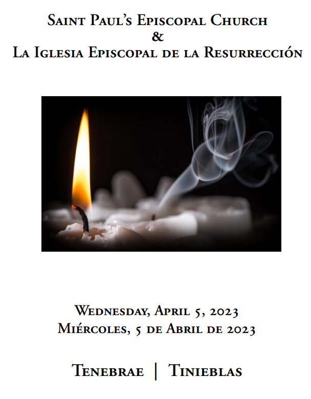 Worship: April 5, 2023 (Tenebrae) | St. Paul's Episcopal Church